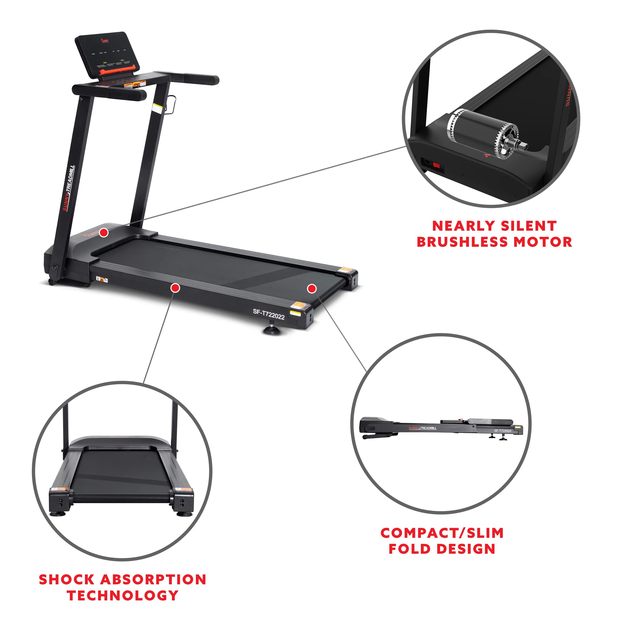 Mua Interactive Slim Foldable Treadmill with Ultra Quiet Brushless ...
