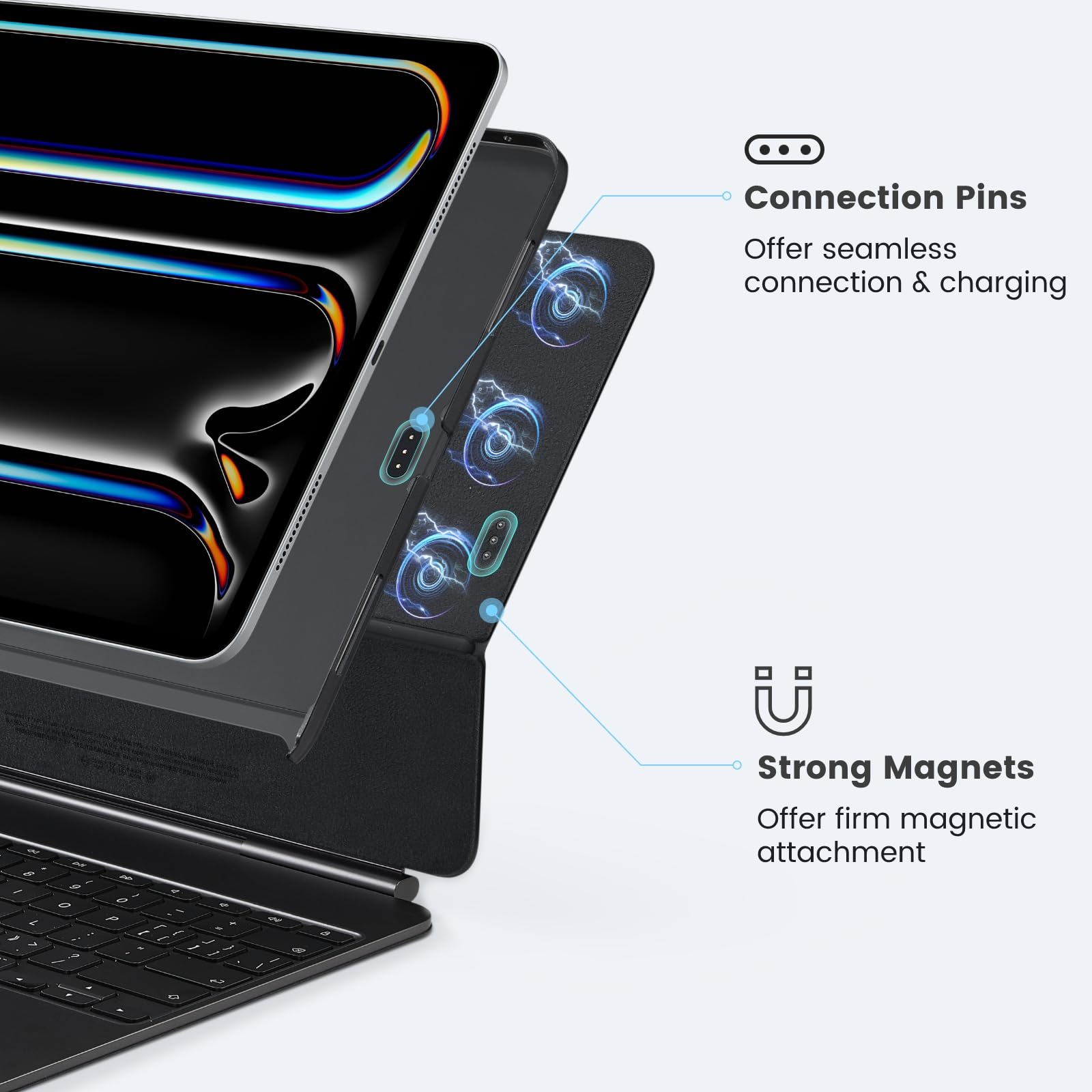 Mua iPad Pro 11 Inch case 2024, Magic Keyboard Compatible Case for iPad ...