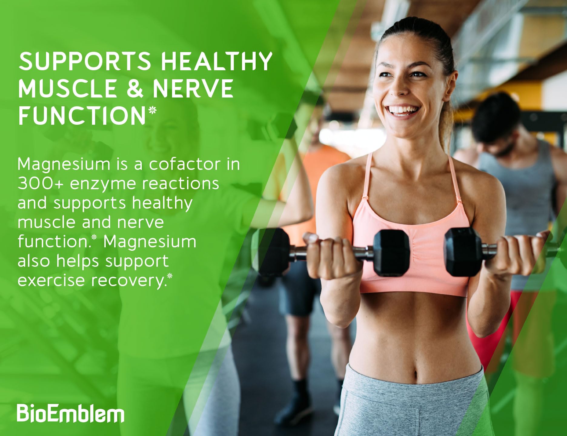 Mua BioEmblem Triple Magnesium Complex | 300mg of Magnesium Glycinate, Malate, & Citrate for ...