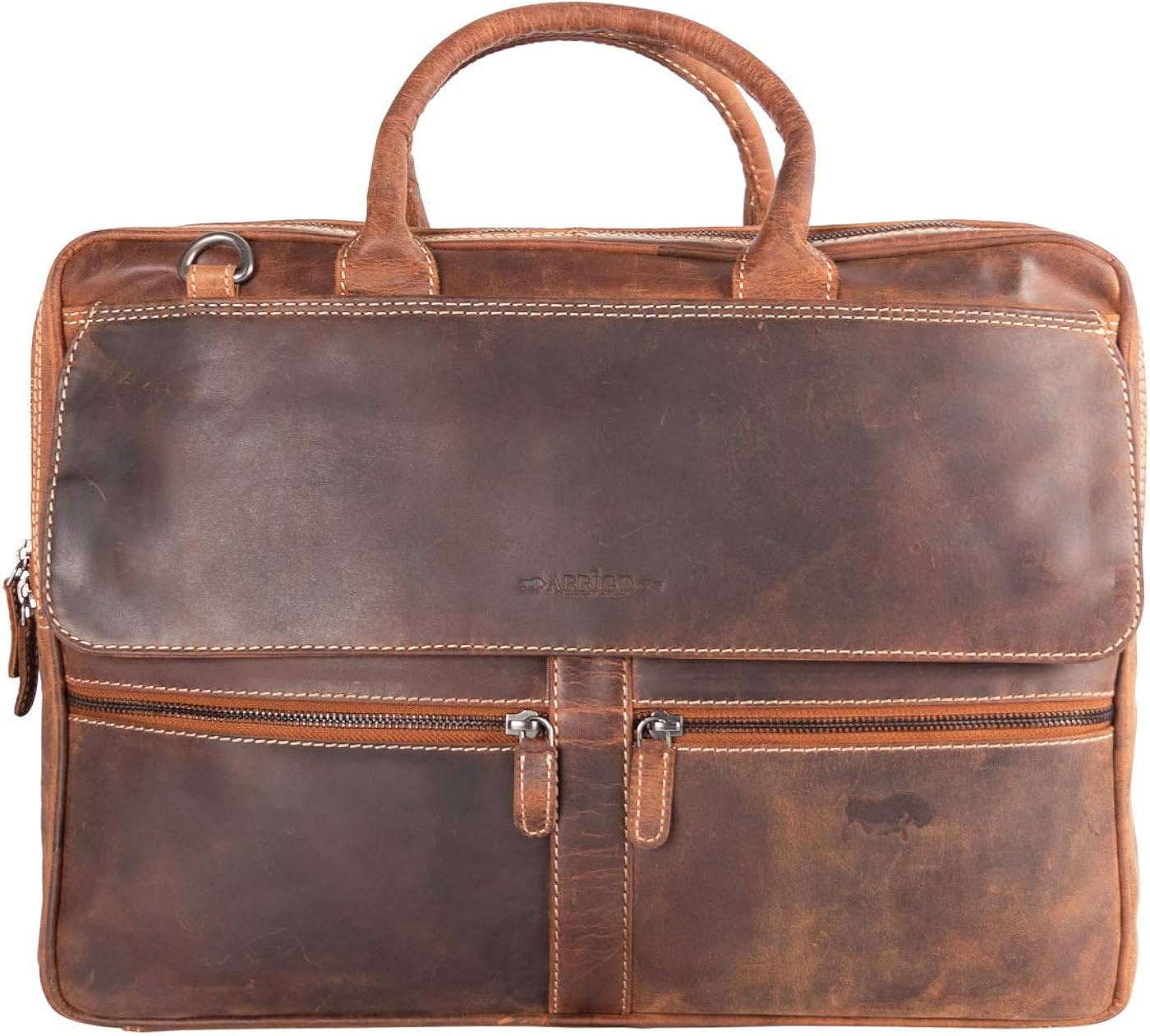 Leder Laptoptasche Hellbraun - 17 Zoll - Herren und Damen - Büffelleder ...