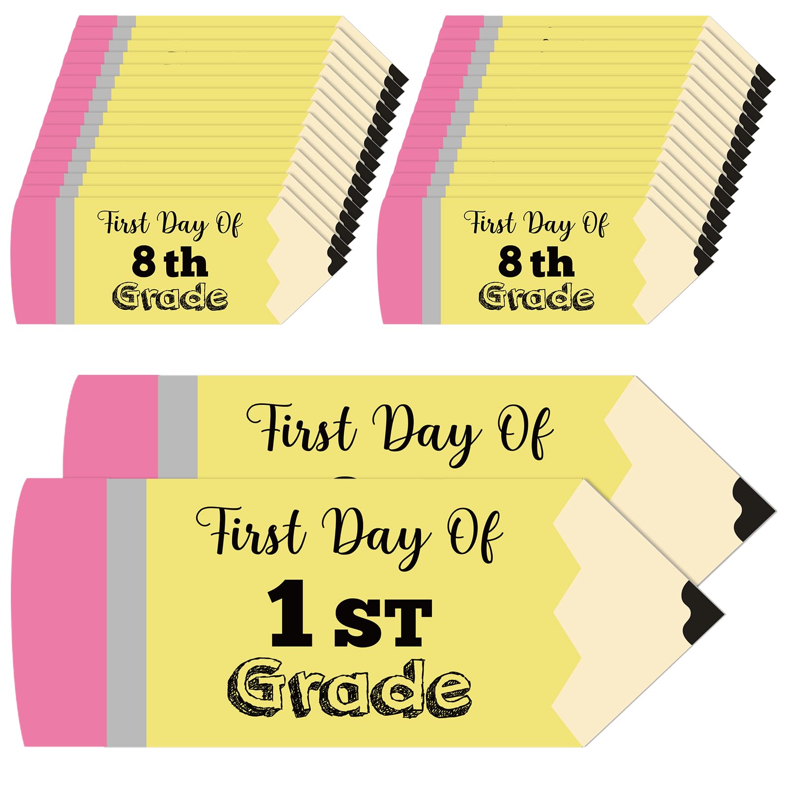 Liliful 16 Pcs First and Last Day School Signs Double Sided Pencil ...