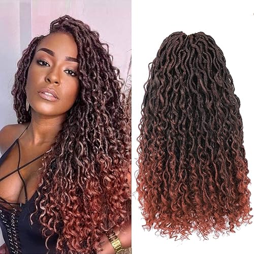 MarchQueen 6 Packs New Goddess Locs Crochet Hair 18Inch River Locs Boho ...
