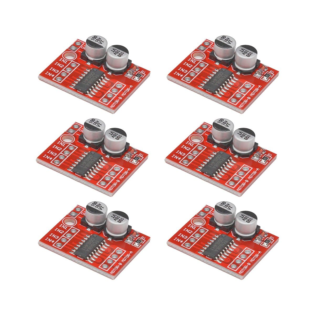 6PCS L298N Mini DC Motor Driver Module 1.5A 2-Way PWM Speed Control ...