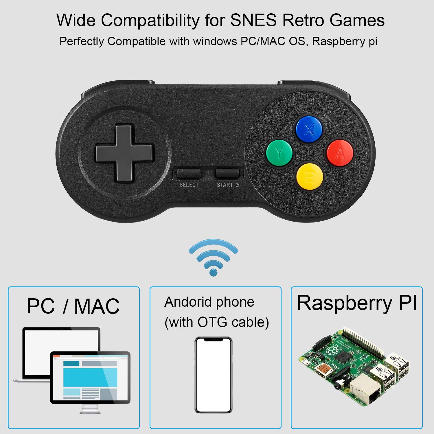 Mua KIWITATA 2 Pack Wireless SNES USB Controller for Retro Games ...