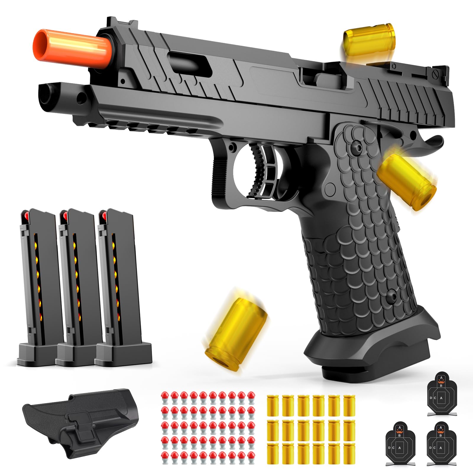 Toy Soft Bullets Toy Gun, Shell Ejecting Toys Gun with 50 Darts ...