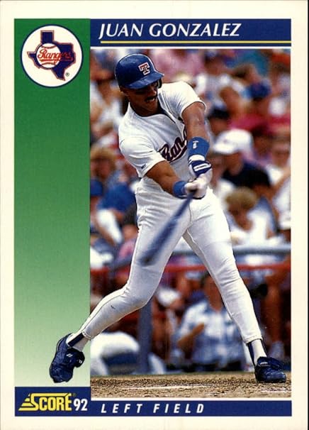 Amazon.com: 1992 Score Baseball Card #11 Juan Gonzalez: Collectibles ...