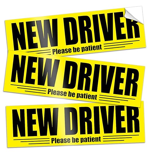3 PC New Driver Stickers for Your Car - 10x3 Car Sticker New Driver ...