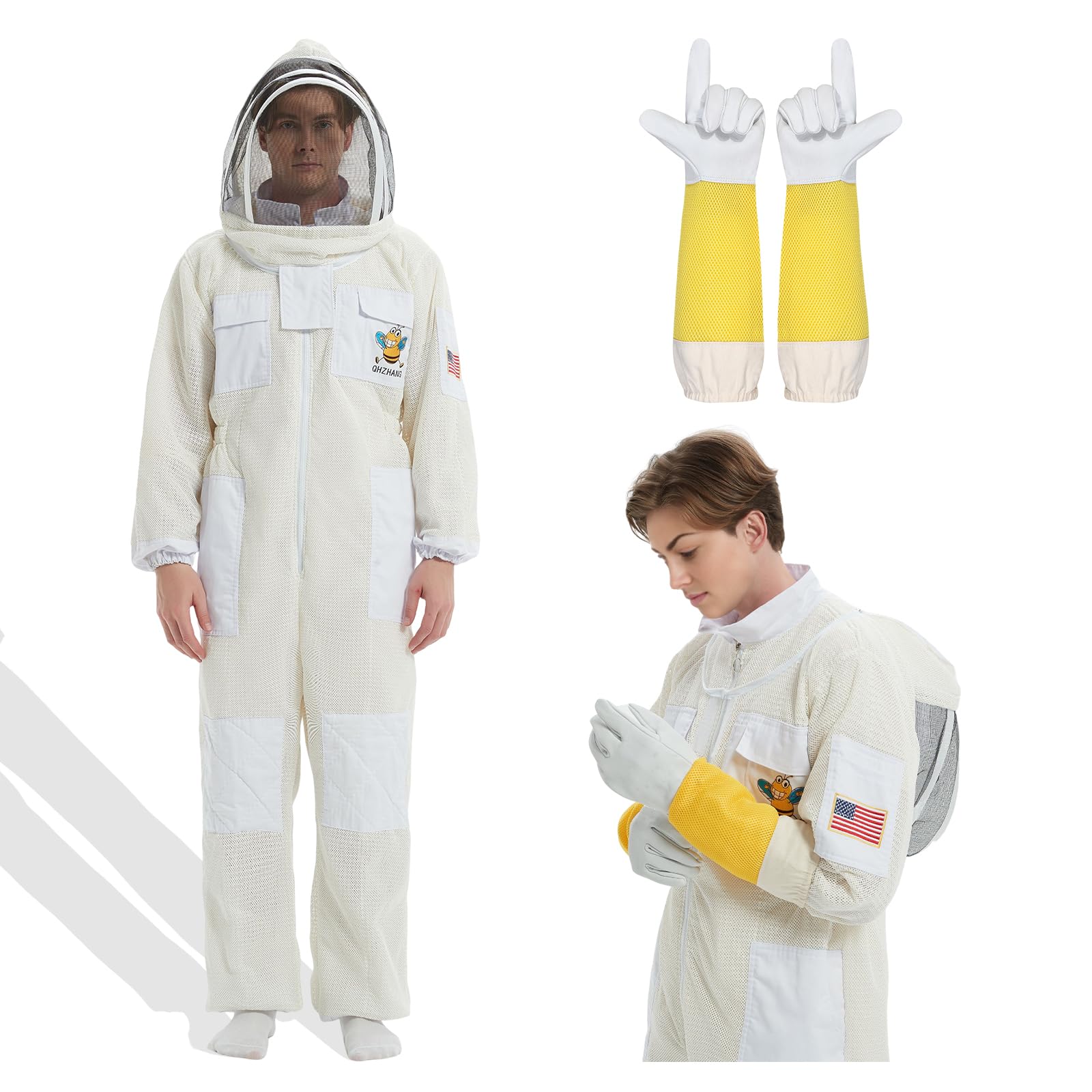 3Layer bee suits for men& Women sting proof, Apiarist Ultra Ventilated ...