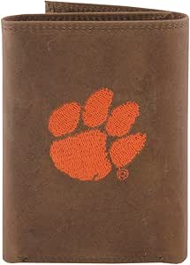 Amazon.com : NCAA Clemson Tigers Zep-Pro Crazyhorse Leather Trifold ...