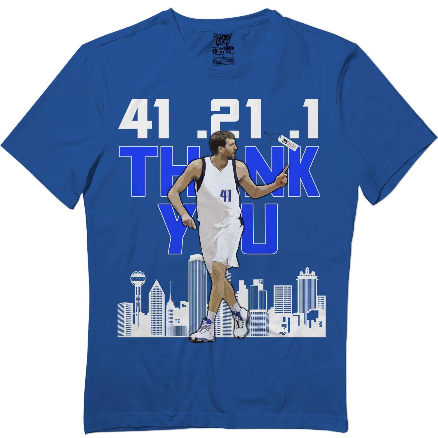 Thank You Dirk Nowitzki Basketball 41 21 1 T Shirt 7071 | Jznovelty
