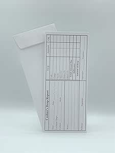 Amazon.com : Cashier Depot EZ465 Cashier's Drop Report, No.10 White ...
