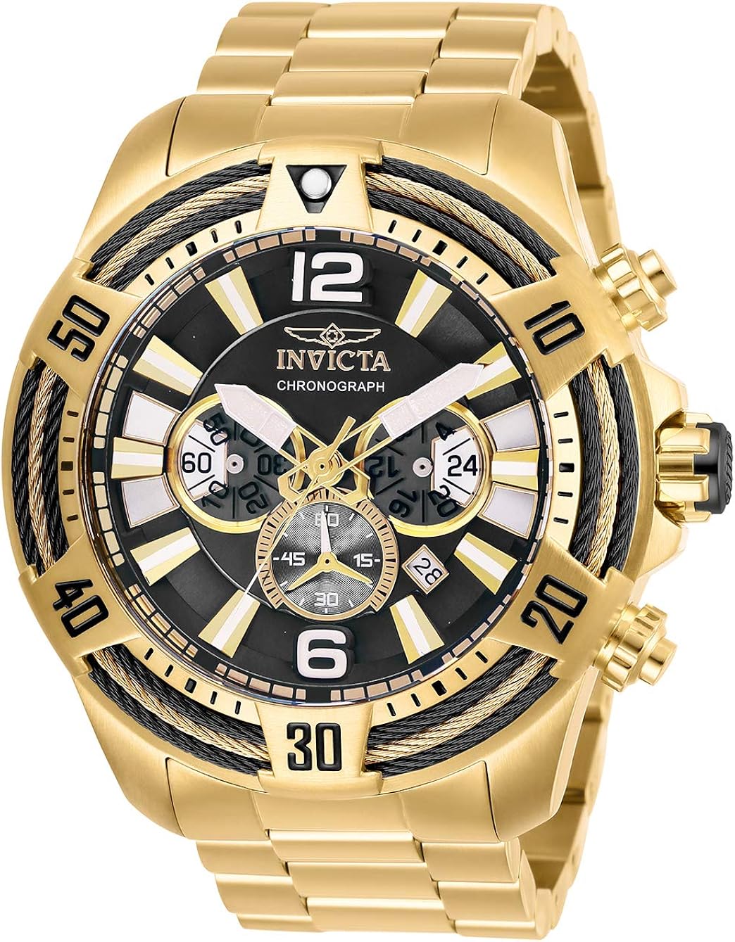 INVICTA Homme Analogique Quartz Montre avec Bracelet en Acier ...