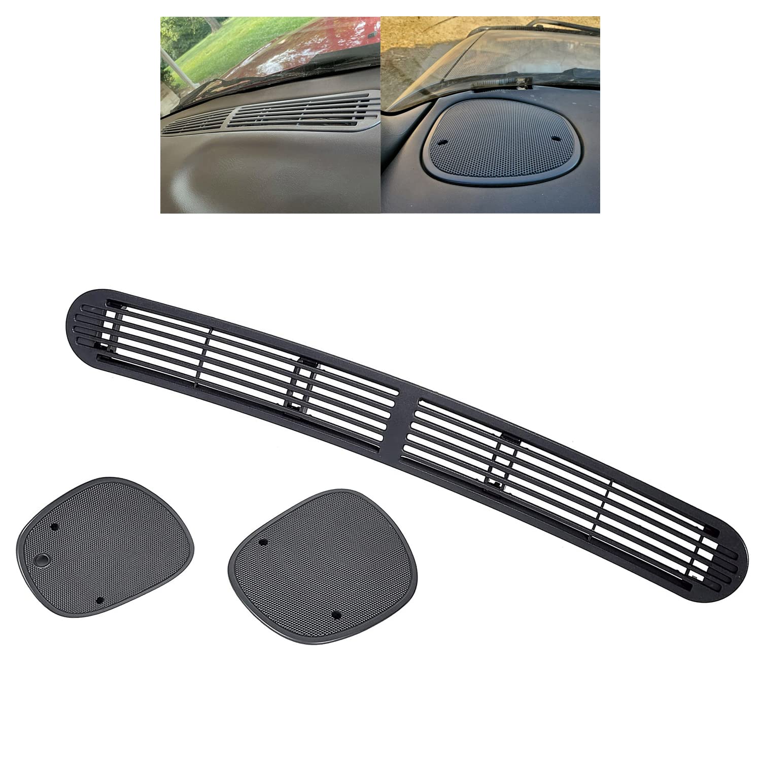 ECOTRIC Dash Defrost Vent Cover& Speaker Grill Set Compatible with 1998 ...