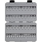 TEKTON 1/4 Inch Drive Hex, Torx, Phillips, Slotted, Square Bit Socket Set with Case (44-Piece ...