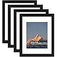 Amazon.com - SZYUU 11x14 Picture Frame Set of 4, High Definition Real Glass, Display Pictures ...