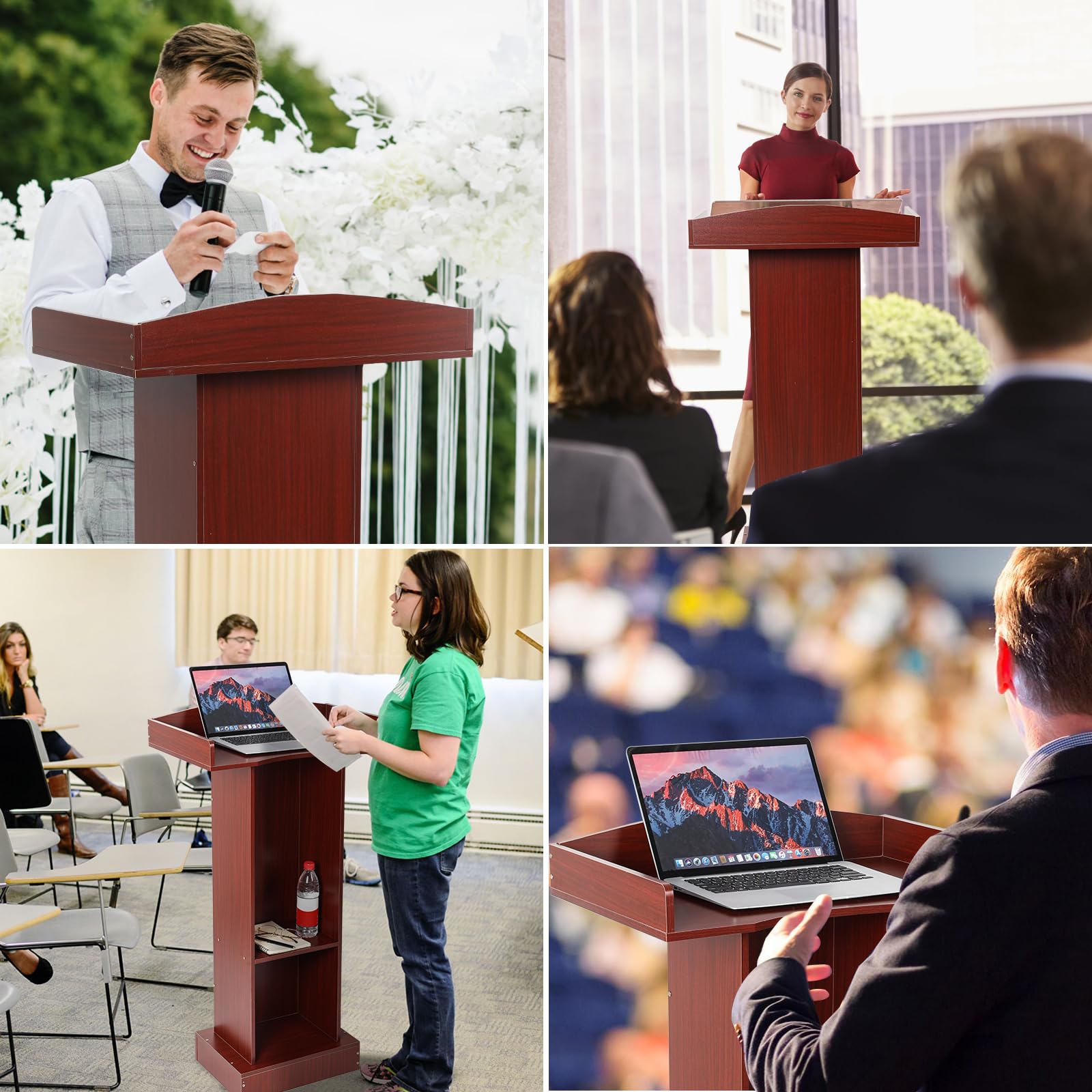 THIZEN Podium Stand For Lectern Presentation Church Classroom Pulpit ...