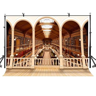 Buy LYLYCTY 7X5ft Museum Backdrop Luxury Book Art Museum Interior ...