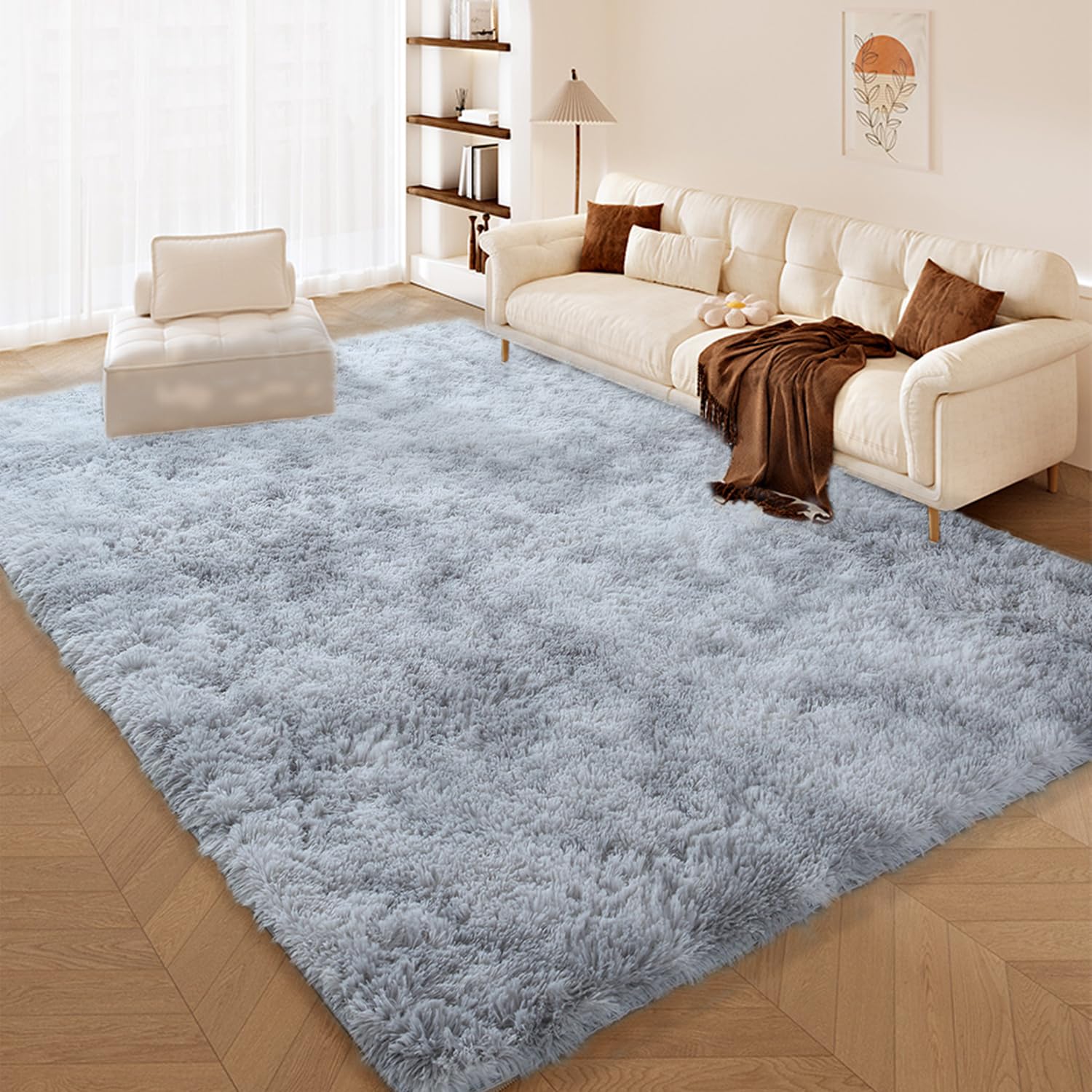 MDXMY 5x7 Shag Area Rug for Living Room,Fluffy Rugs for Bedroom Soft ...