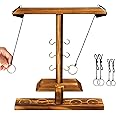 Amazon.com : TIPKITS Hook and Ring Game, 3-pair Hooks & Rings, Easily Adjustable String Wooden ...
