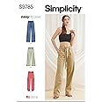 Amazon.com: Simplicity Easy Misses' Relaxed Fit Pants Sewing Pattern ...