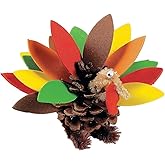 Amazon.com: Winlyn 24 Sets Fall Craft Kits DIY Thanksgiving Turkey ...