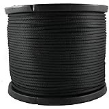 3/16 inch Black Dacron Polyester Rope - 500 Foot Spool | Solid Braid ...