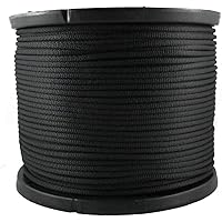 3/8 inch Black Dacron Polyester Rope - 250 Foot Spool | Solid Braid ...