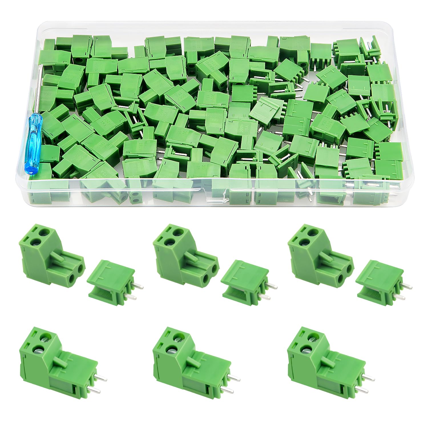Mua YIXISI 40 Pairs PCB Mount Screw Terminal Block Pluggable 5.08 mm 2 ...