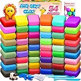Amazon.com: ESSENSON Air Dry Clay 125 Colors, Modeling Clay for Kids, DIY Molding Magic Clay ...