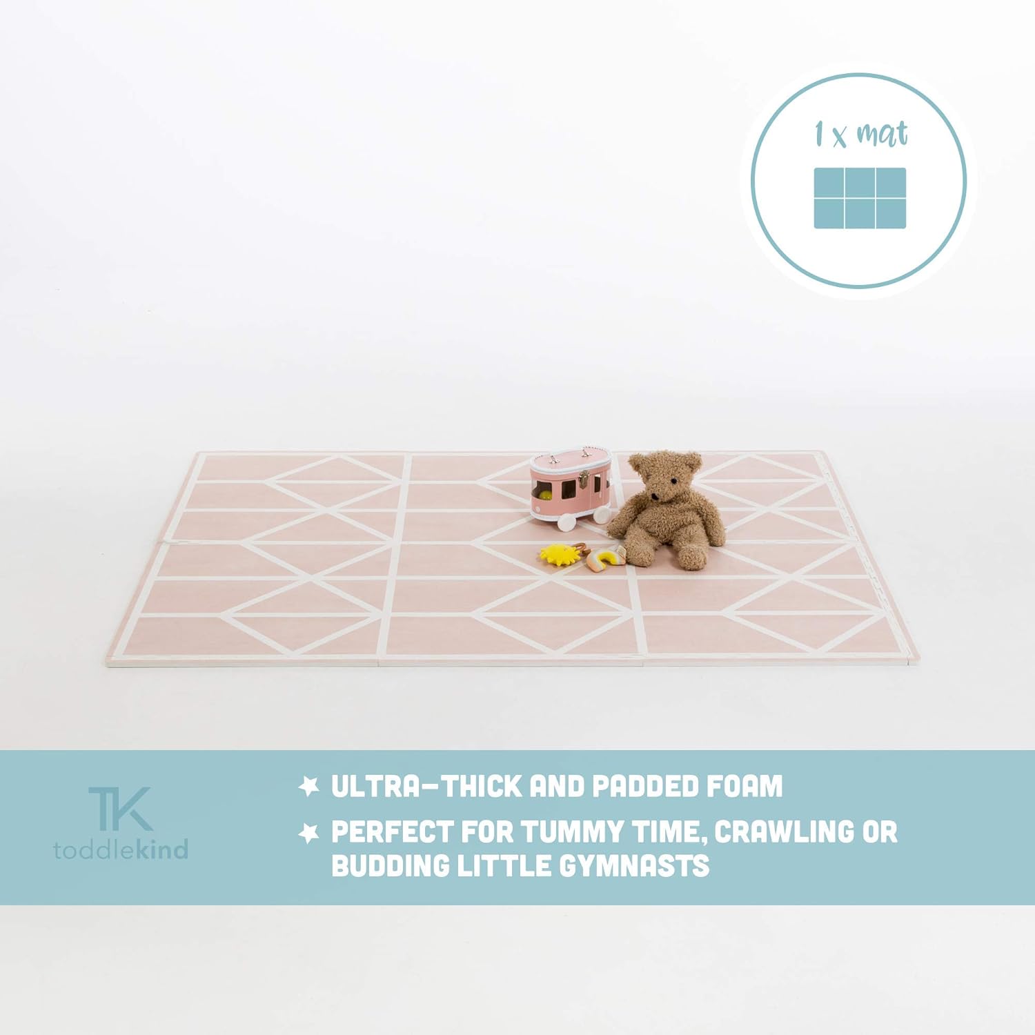 Super Saturday Play Mat Pink By Toddlekind Premium Quality Foam Play ...