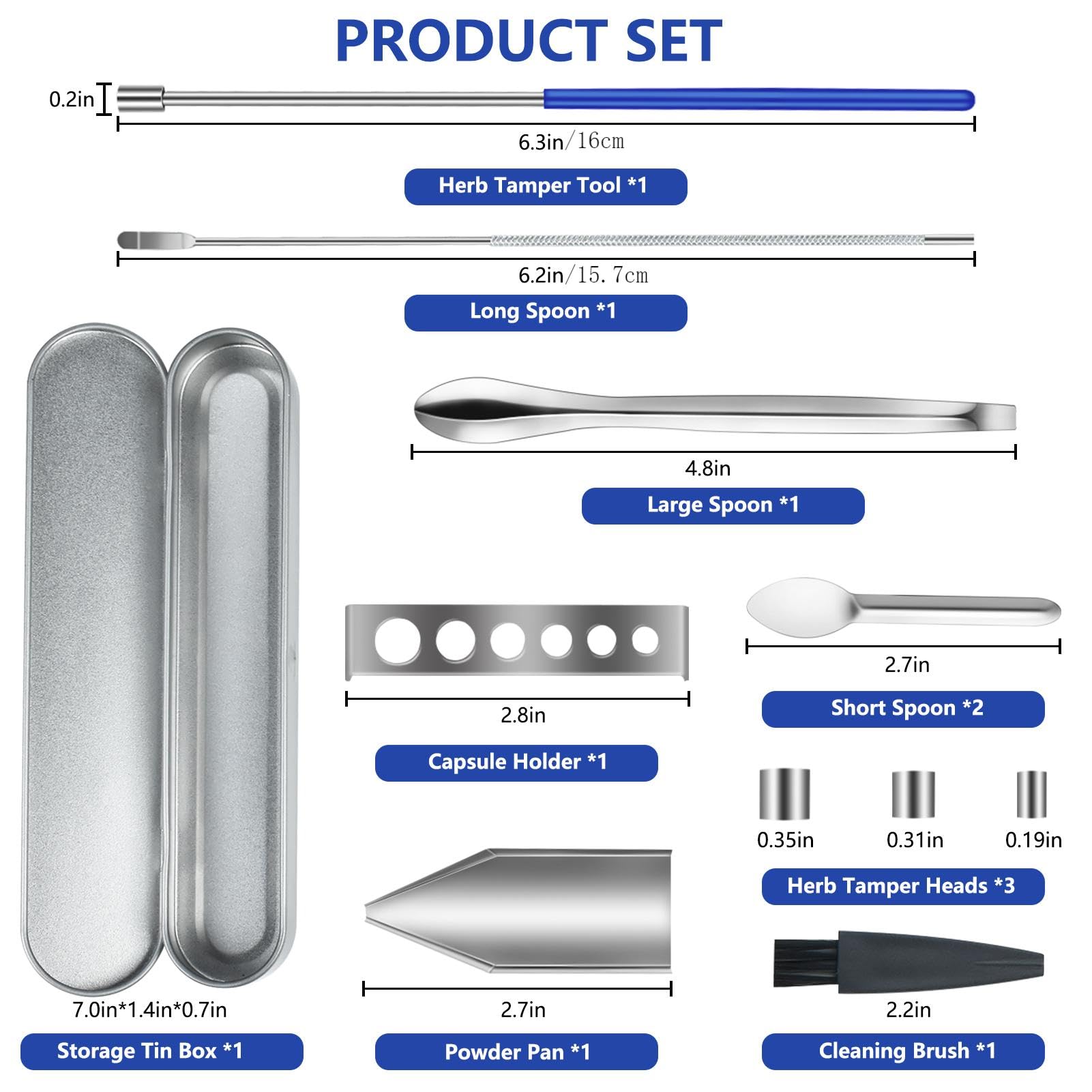 Mua Artcome 12 PCS Versatile Capsule Filling Tool Kit for Pill Filler ...