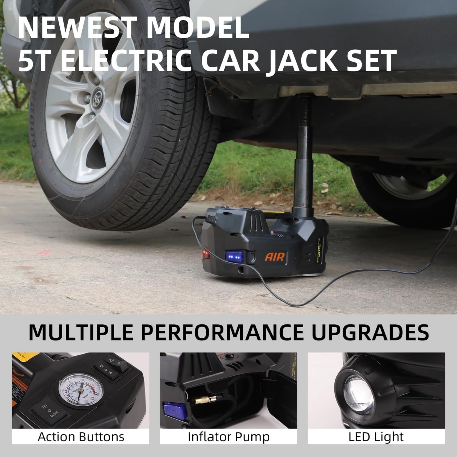 Mua ROGTZ Electric Car Jacks 5Ton 12V Hydraulic Jack with Tire Air Pump ...