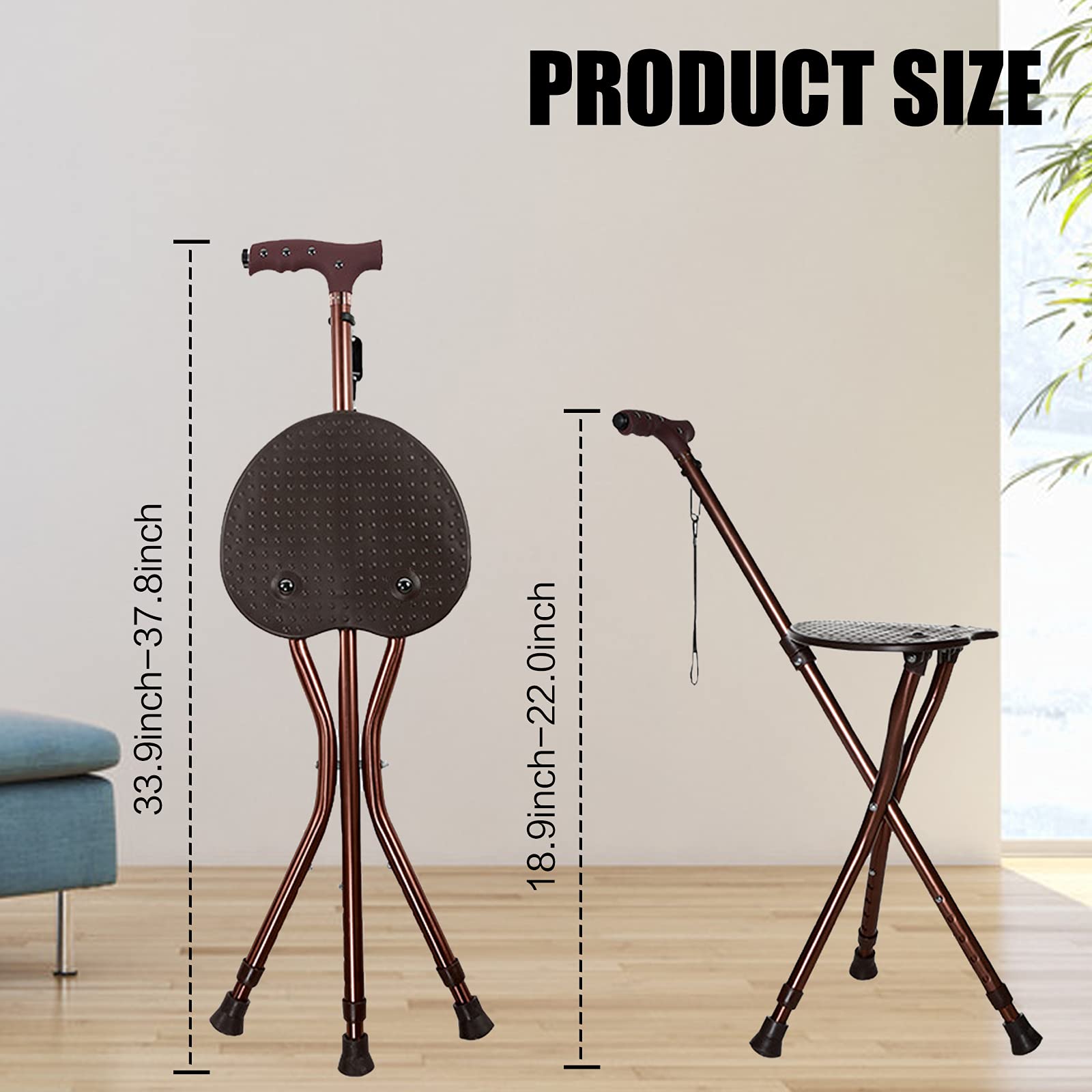 Mua Hold 440 lbs Folding Canes with Seat Walking Stick Height ...