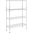 Amazon.com: Amazon Basics 4-Shelf Adjustable, Heavy Duty Storage ...