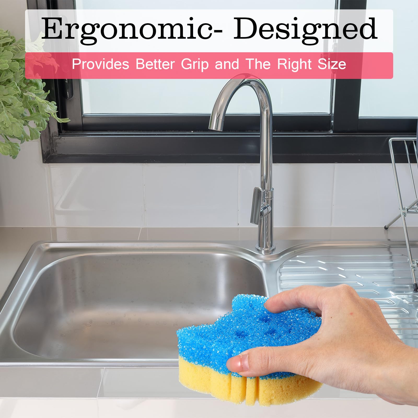 Mua 6 Pcs Cat Dual Sided Scrub Sponge Cleaning Sponges Cute Temperature ...