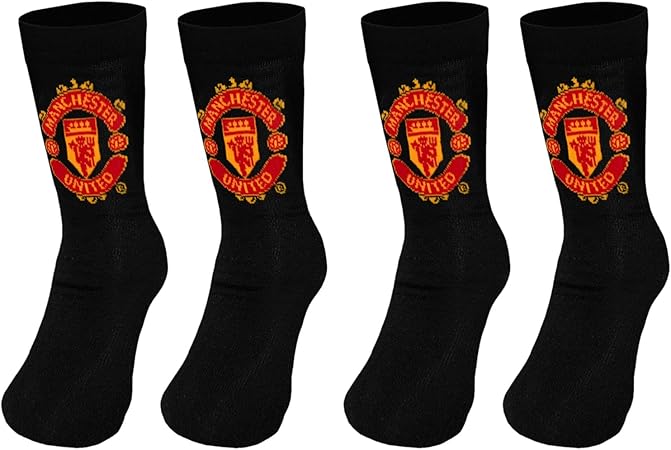 Official Manchester United Crest Socks (size UK 4-6 1/2): Amazon.co.uk ...