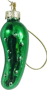 Amazon.com: Christmas Pickle Ornament German Tradition Blown Glass Tree ...