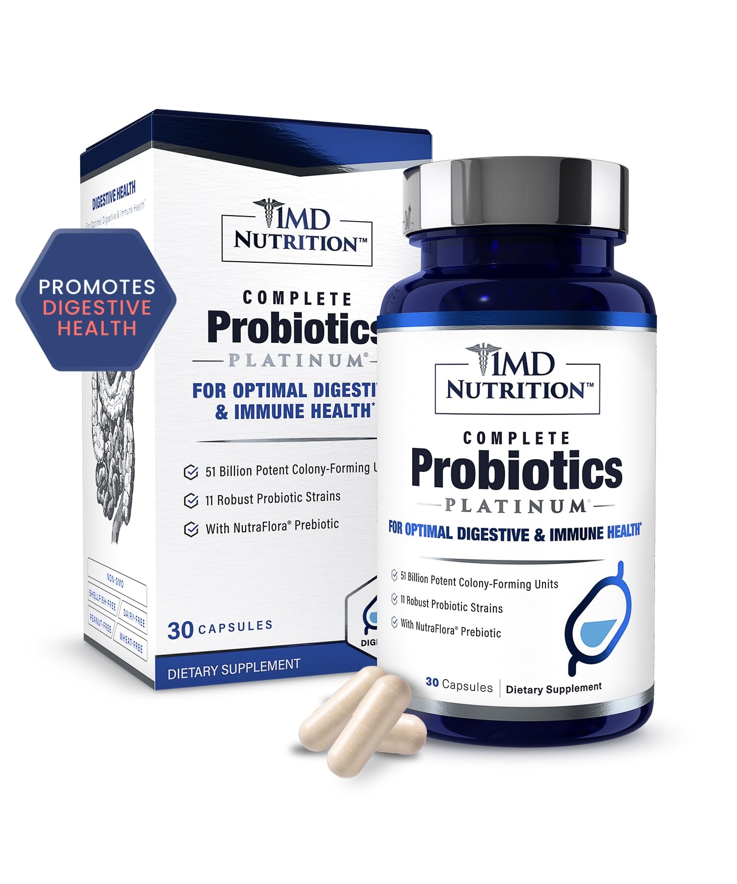 Mua Complete Probiotics Platinum - w/Prebiotics and Probiotics for ...