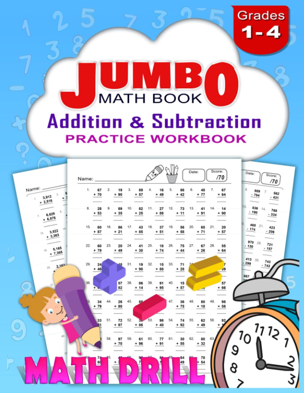 Mua Jumbo Book of Math Practice Problems: Addition and Subtraction ...