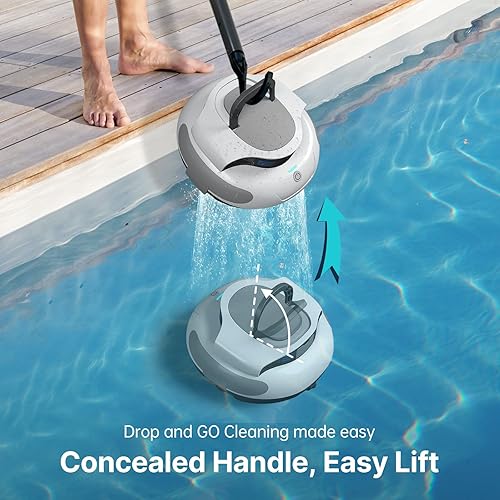 Above Ground Pool Vacuum PoolMr Cordless Robotic Pool Cleaner ...