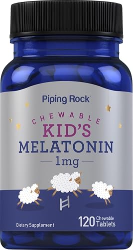 Piping Rock Kids Melatonin 1mg | 120 Chewable Tablets | Supplement for ...