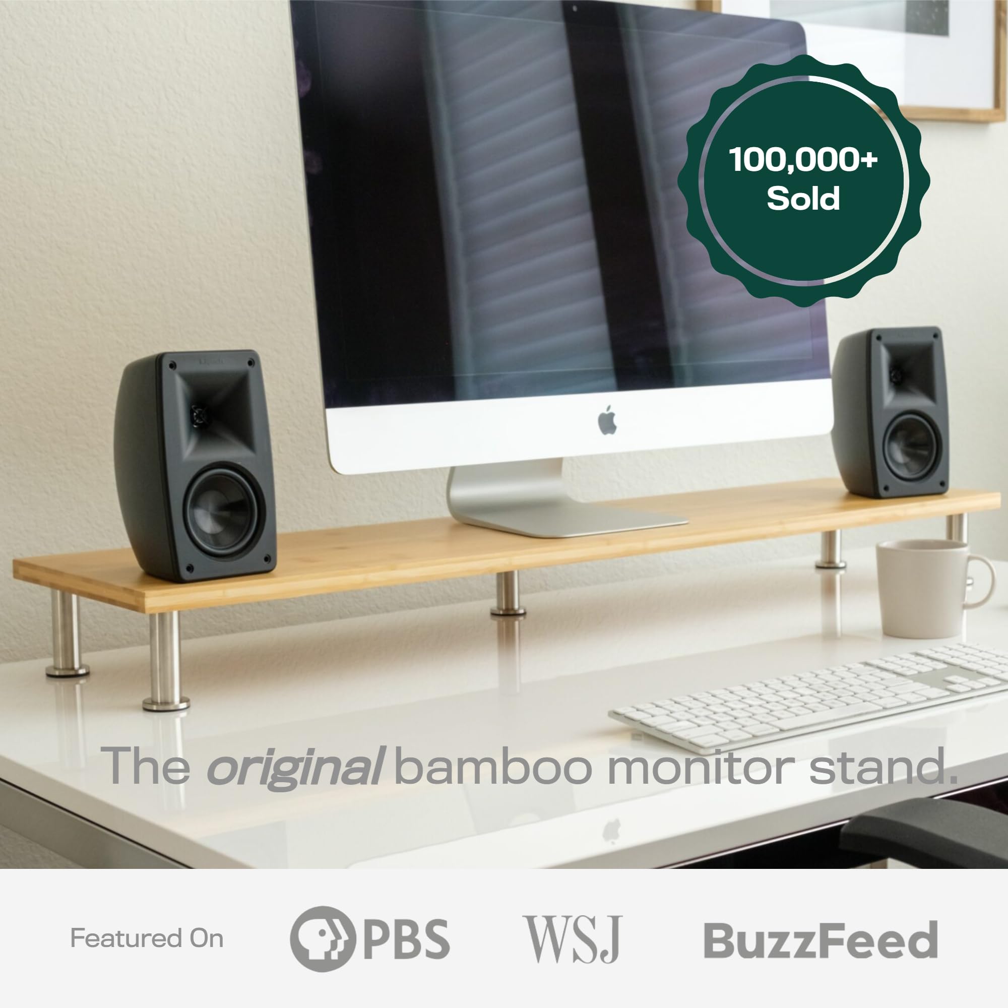 Mua The Original Bamboo Dual Monitor Stand (As Seen On PBS) - 42 Inch ...