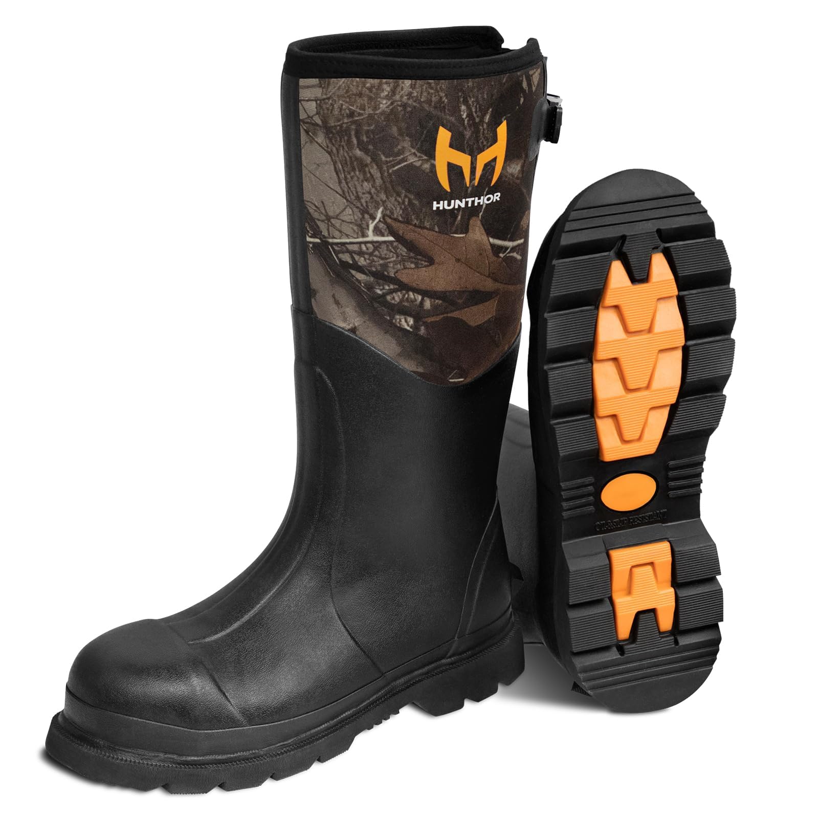 Hunthor Rubber Work Boots, Puncture-Proof with Steel Toe & Shank ...