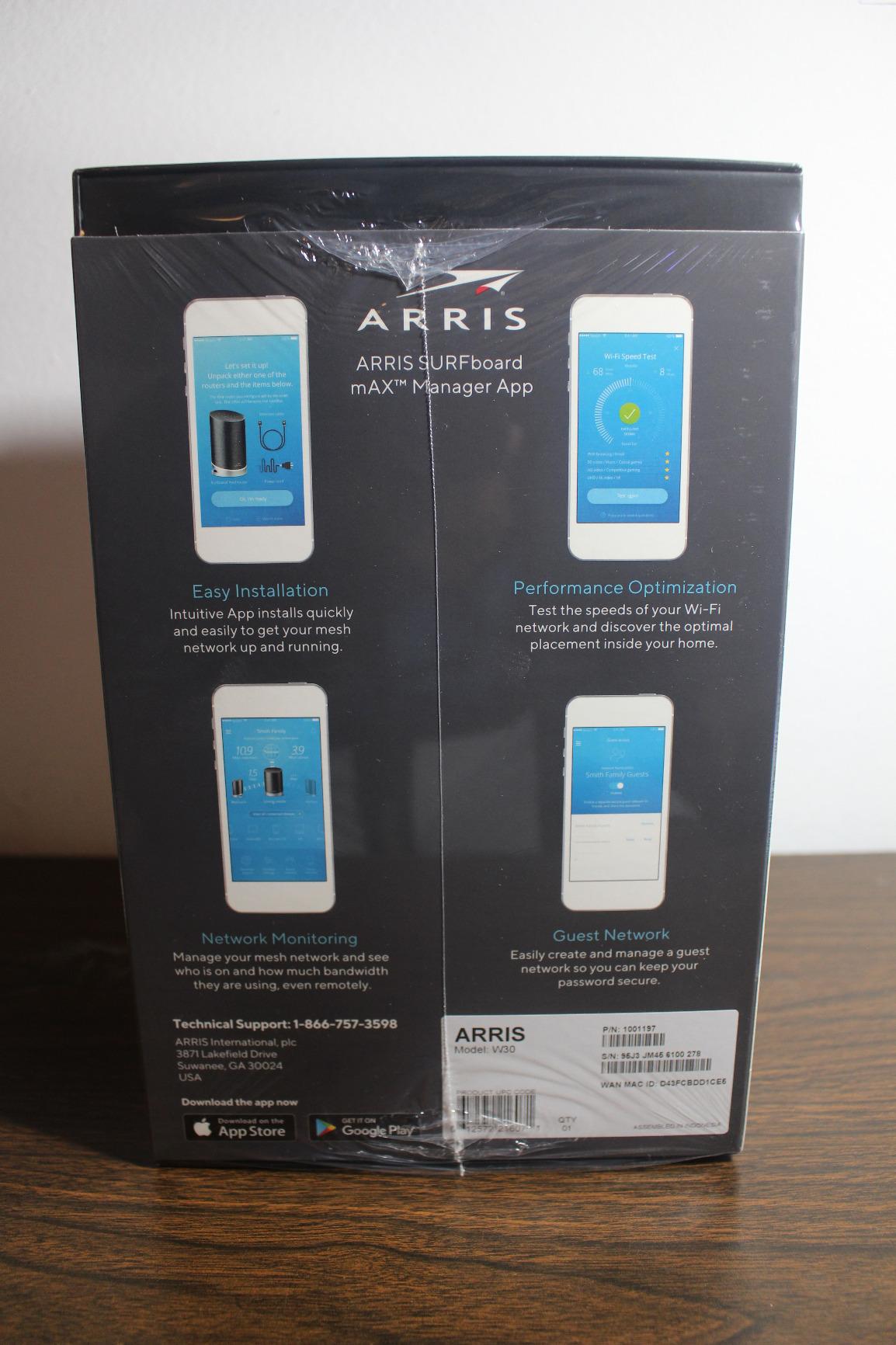 $30/mo - Finance ARRIS SURFboard mAX W30 Tri-Band Mesh Ready Wi-Fi 6 ...