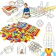 Amazon.com: Straw Constructor Toys STEM Building Toys 600Pcs Straw Toy ...