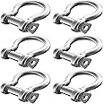 Amazon.com: 2 Pcs 3/8 Inch 304 Stainless Steel D Ring Shackles 10 mm Screw Pin Anchor Shackle ...