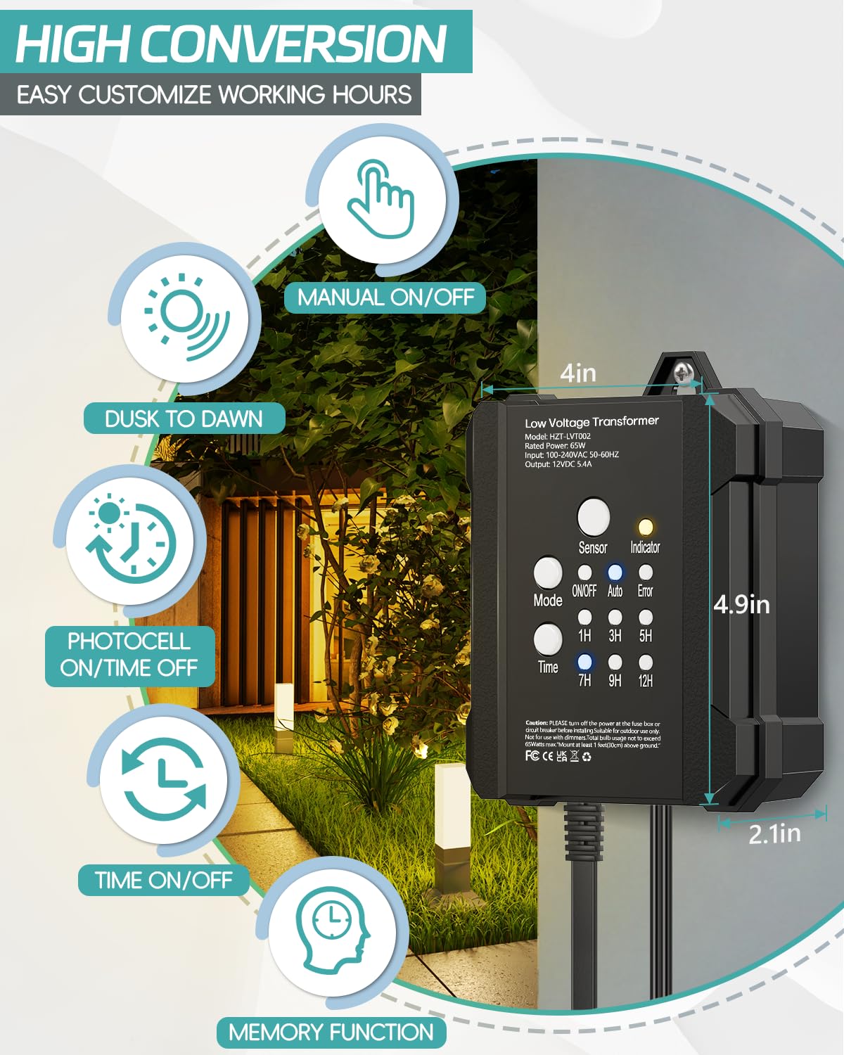 Mua HIBOITEC 65W Low Voltage Landscape Transformer, Outdoor Lighting ...