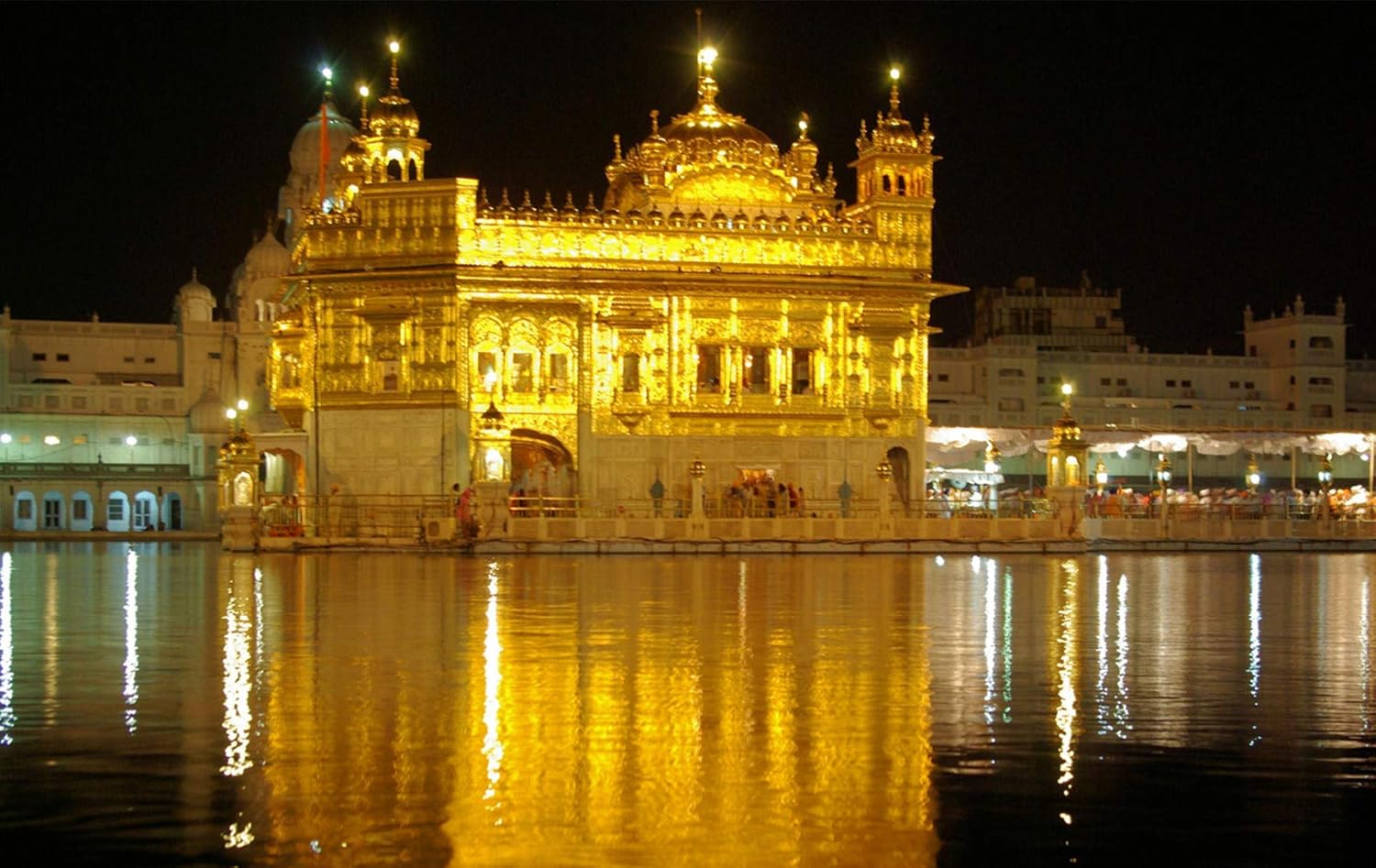 Buy wallpics Golden Temple Painting Poster Waterproof Vinyl Sticker for ...