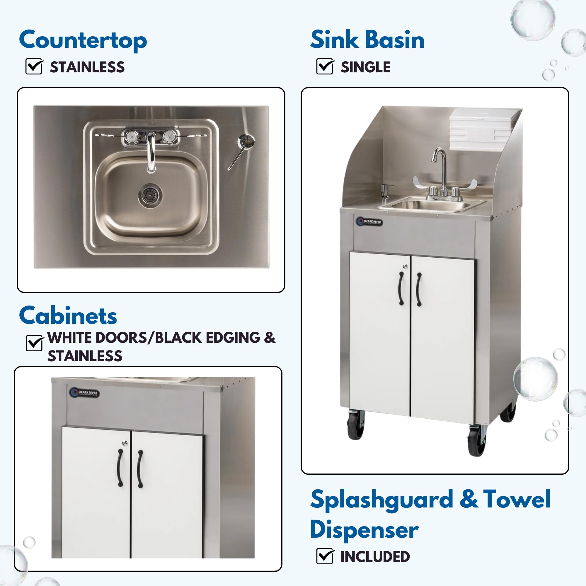 Ozark River Portable Sinks Elite PRO1, Free Standing Portable ...