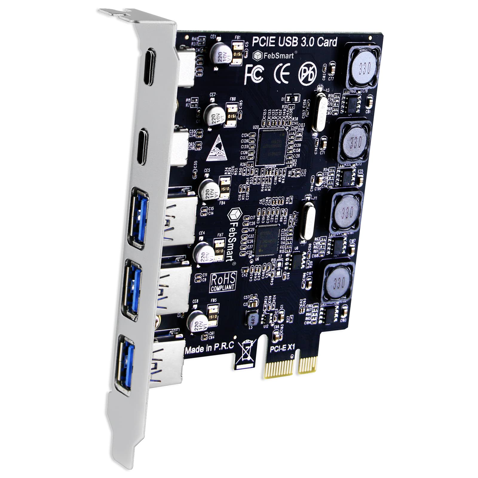 Mua FebSmart 5-Ports Superspeed 5Gbps USB 3.0 PCIE USB Card for Windows ...